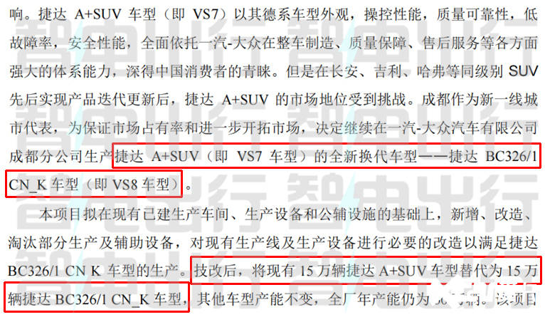 大众内部文件：捷达VS7将换代，更名VS8，年产15万-爱卡汽车